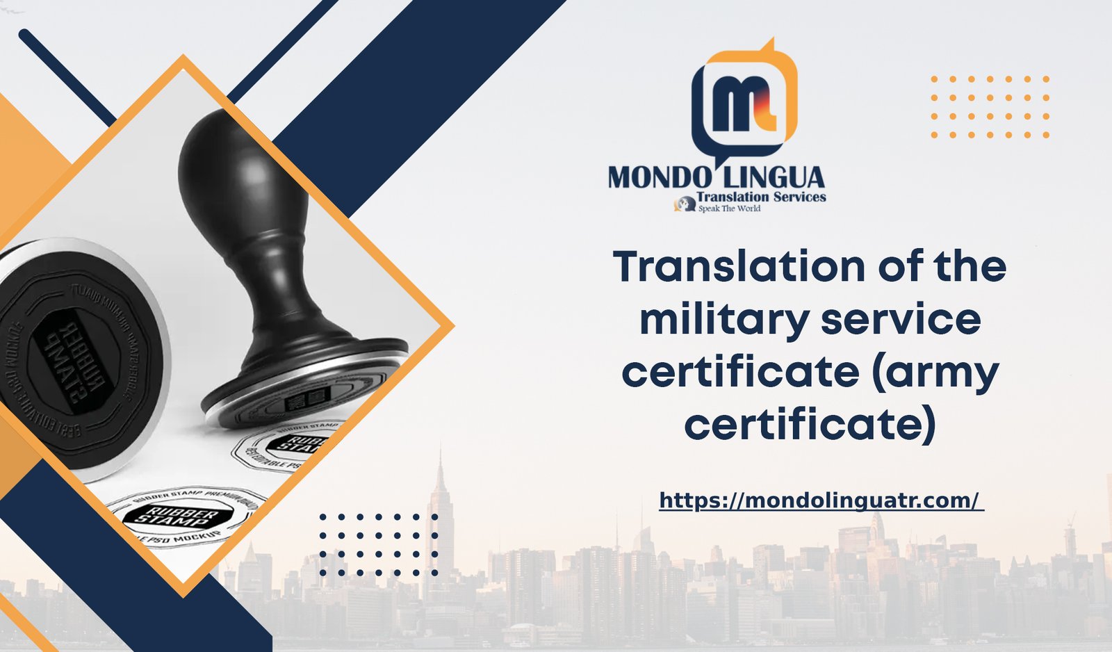 Translation of the military service certificate (army certificate ...