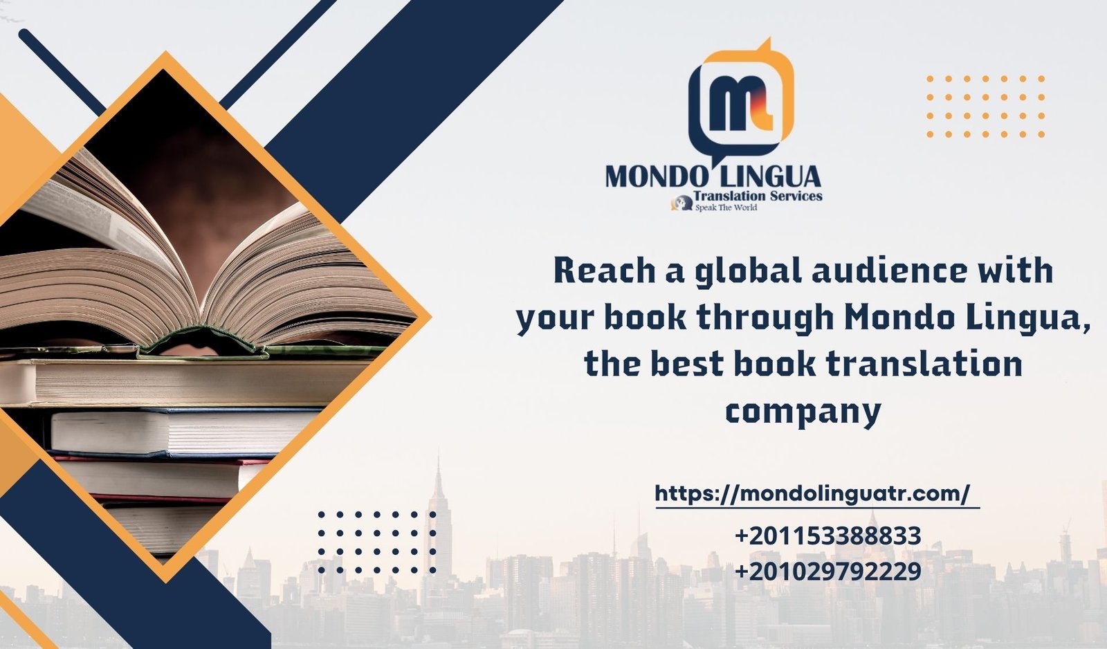 Reach a global audience with your book through Mondo Lingua - Mondo Lingua